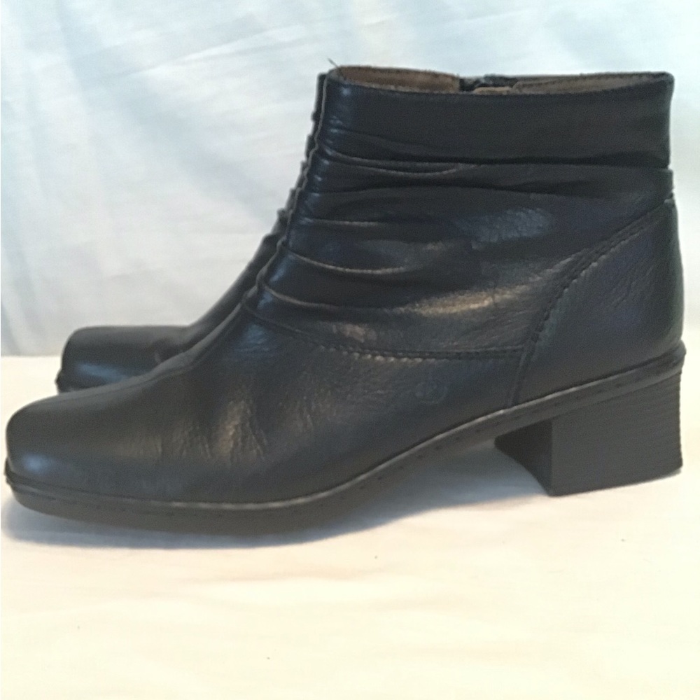 Josef Seidel Bella Black Leather Ankle Boot Side Zipp… - Gem